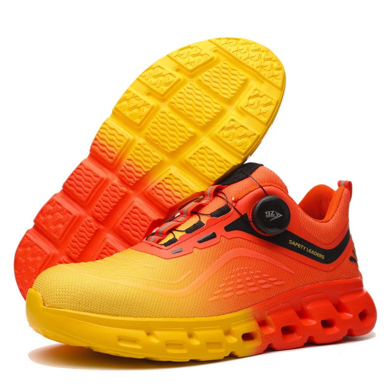 GS8846 Rotating Button No Tie Shoelaces Steel Toe Shoes – 9K Safety